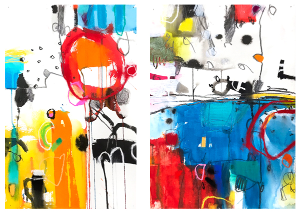 daily painting | diptych - emily weil art